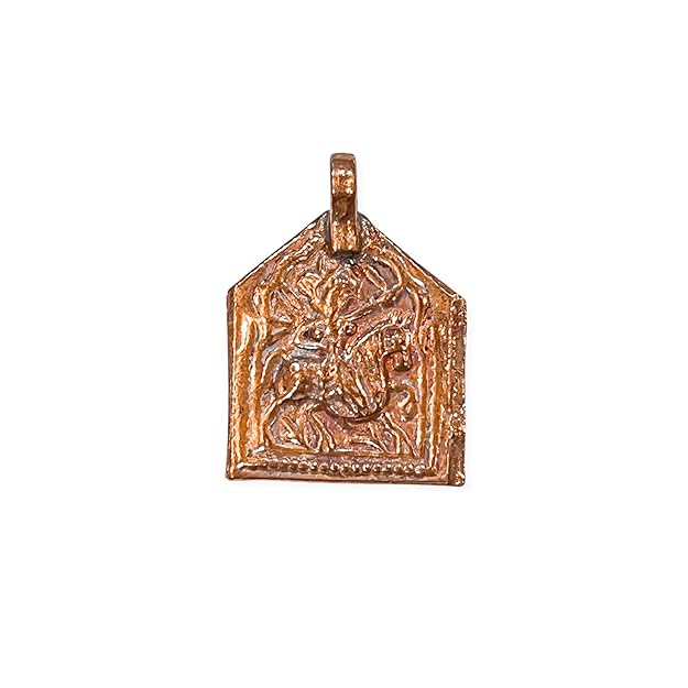 Johnson Tools Baba Ramdev God (Ghora Savari) Copper Pendant (Ful) in R ...